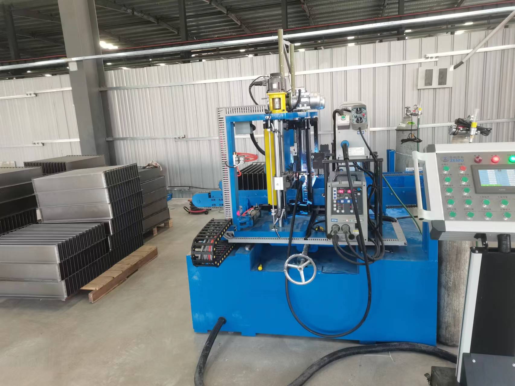 Transformer Corrugated Tank Fin Forming Machine Installed in Customer ...